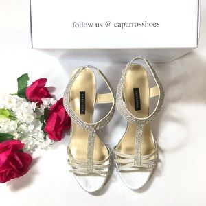 Caparros | Shoes | Caparros Marimba Metallic Silver Heel Sandals | Poshmark